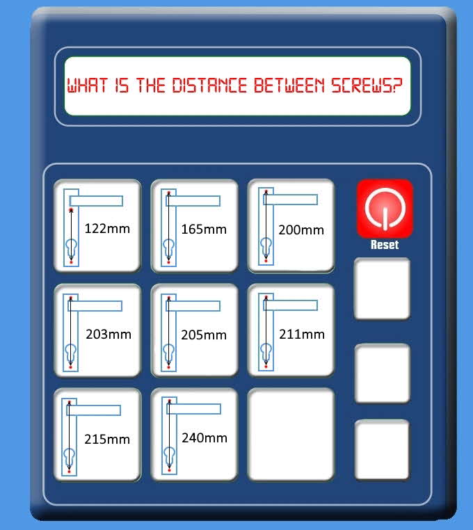 92mm Ch Screw centre choices
