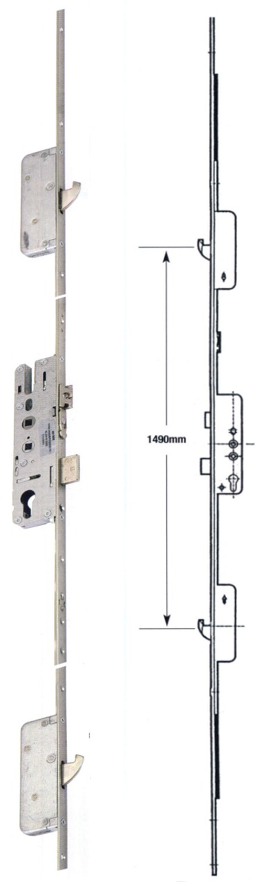 Roto Multipoint 2 hooks Multipoint UPVC Door Lock